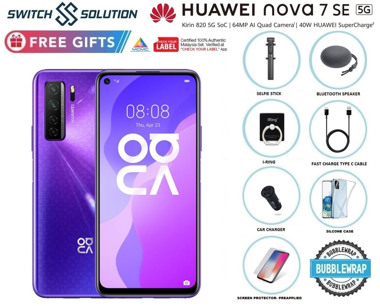 Huawei nova 7 SE Price in Malaysia & Specs - RM1148 | TechNave