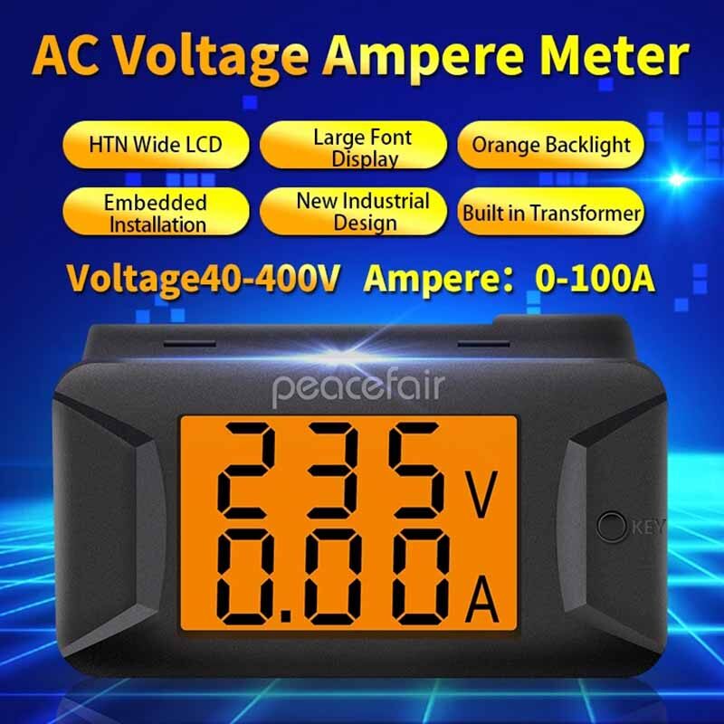 1PCS PZEM-026 Digital Voltmeter AC Single Phase 400V 100A Intelligent ...