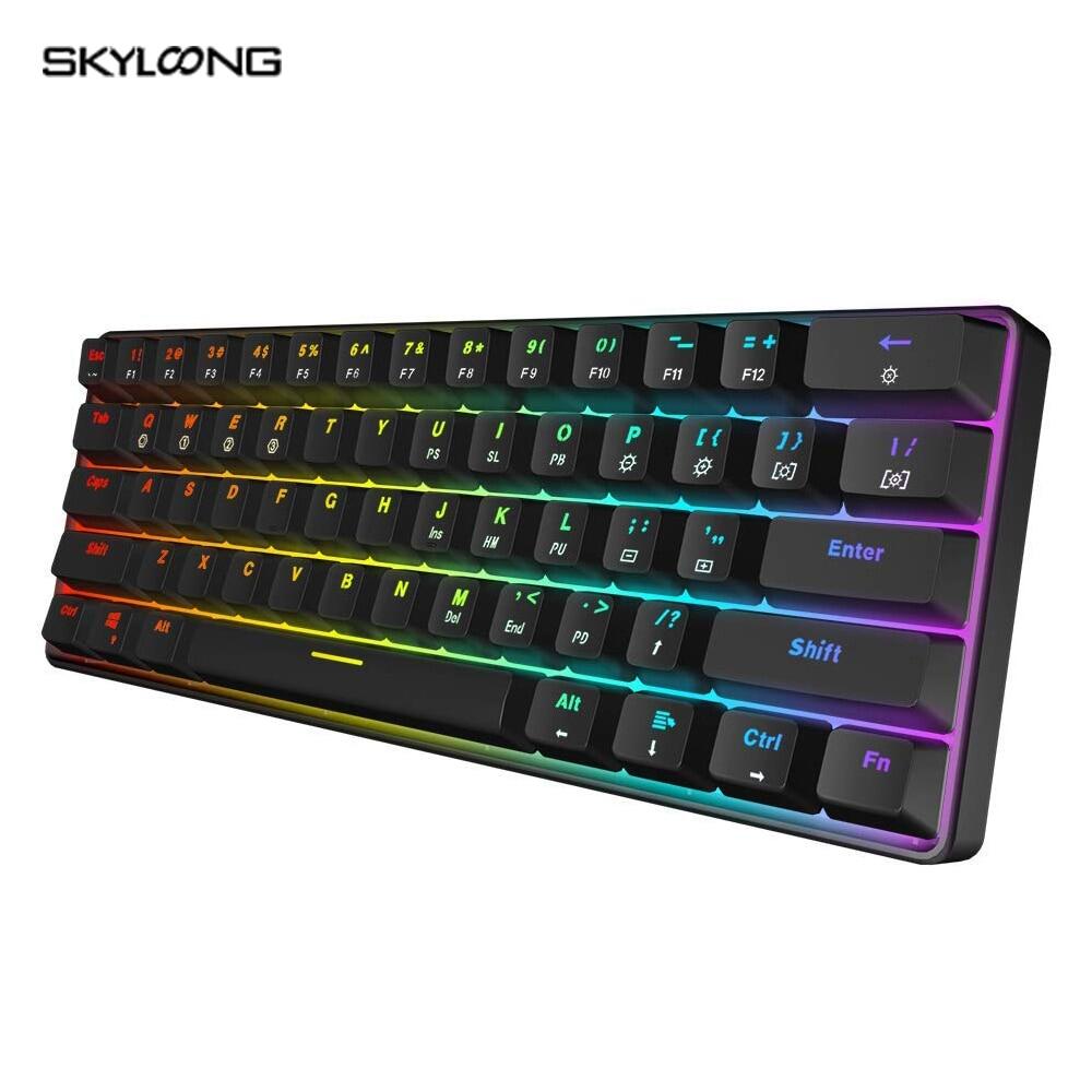 Skyloong Mini Portable 60% Mechanical Keyboard Wireless Bluetooth ...