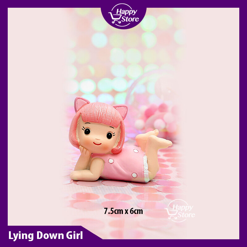 [Ready Stock] Pinky Cat Girl Birthday Cake Topper Decoration Party | Lazada