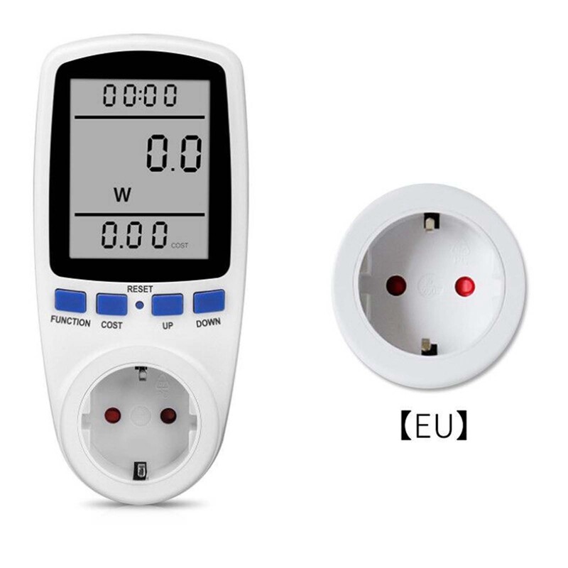EU Plug Socket Digital Voltage Wattmeter การใช้พลังงาน Watt Energy ...