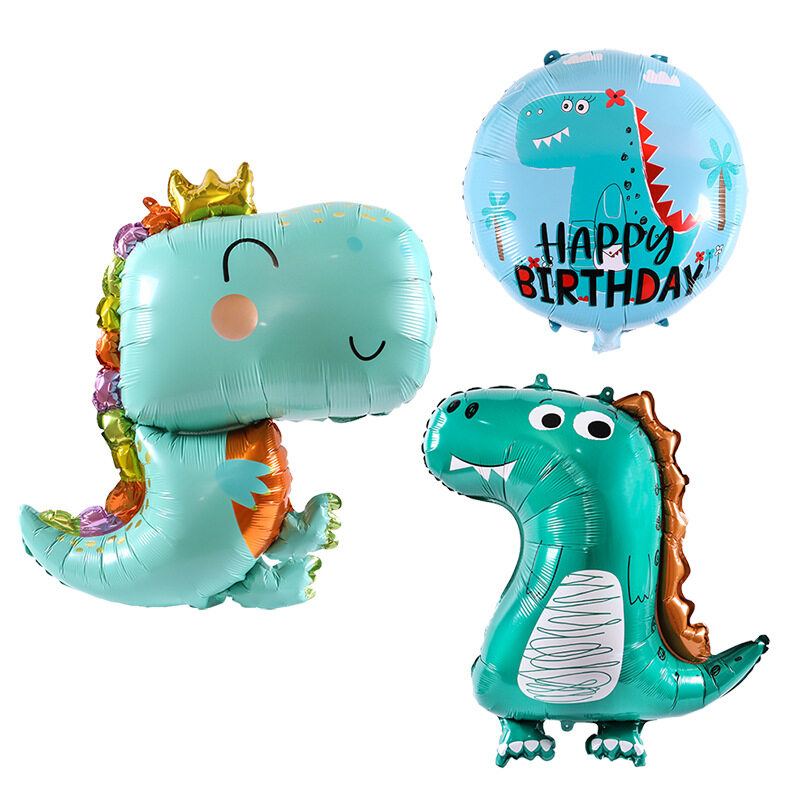 Houseeker 1piece Cartoon Dinosaur Foil Balloons Birthday Party Decorations Baby Shower Christmas ...