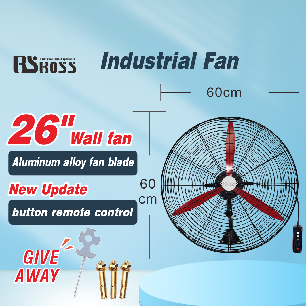 BSBOSS Industrial Fan Kipas Industri 20/26/30 Inch Heavy Duty Floor Fan ...