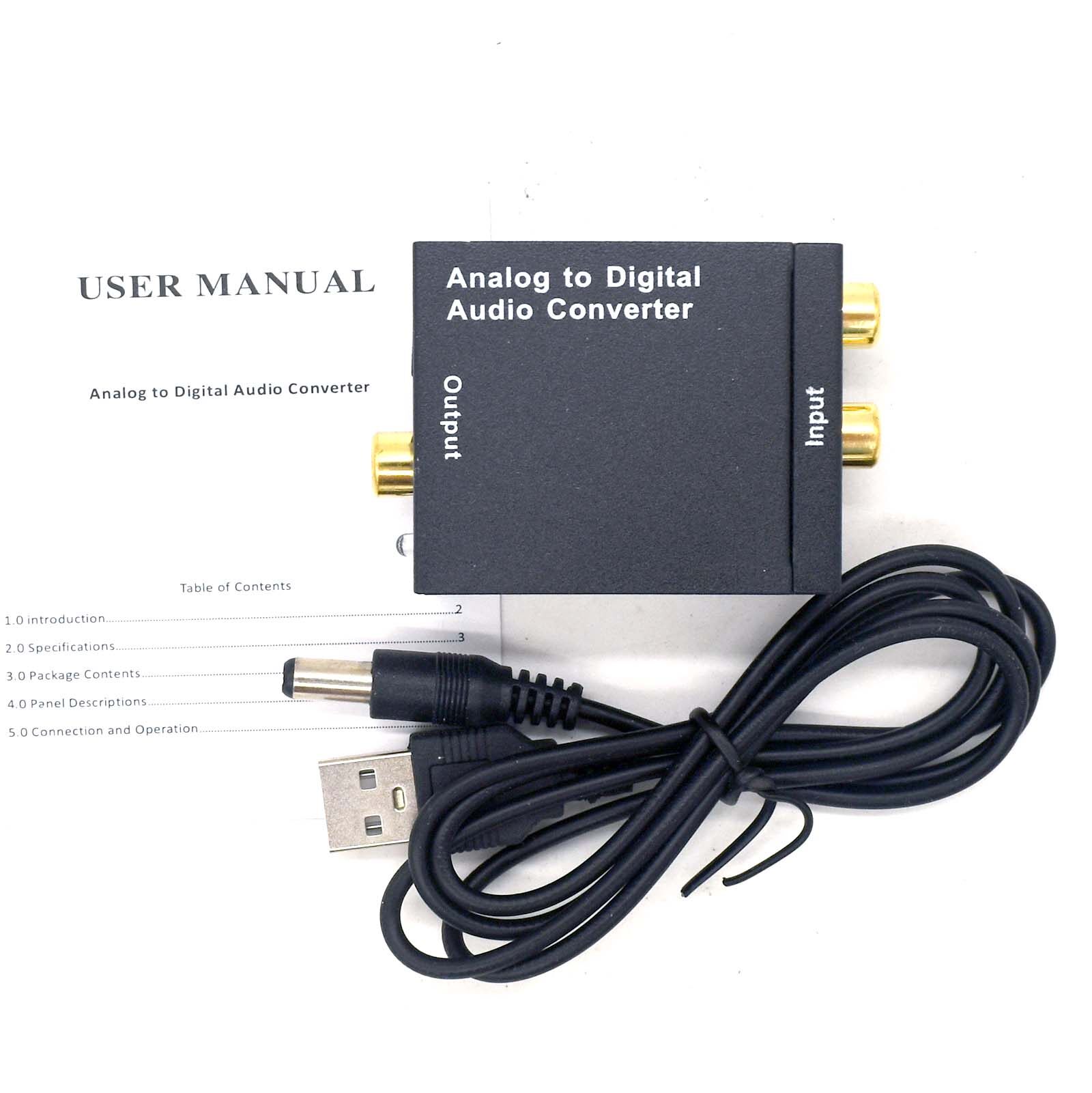 ADC Analog To Digital Converter Optical Coax RCA Toslink Audio Sound ...