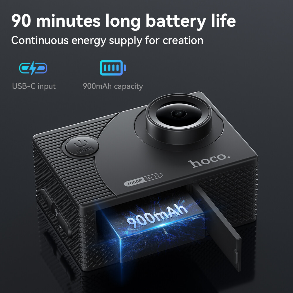 Official 24 Hours DeliveryHoco DV100 Sports Camera Waterproof 2.0 inch ...