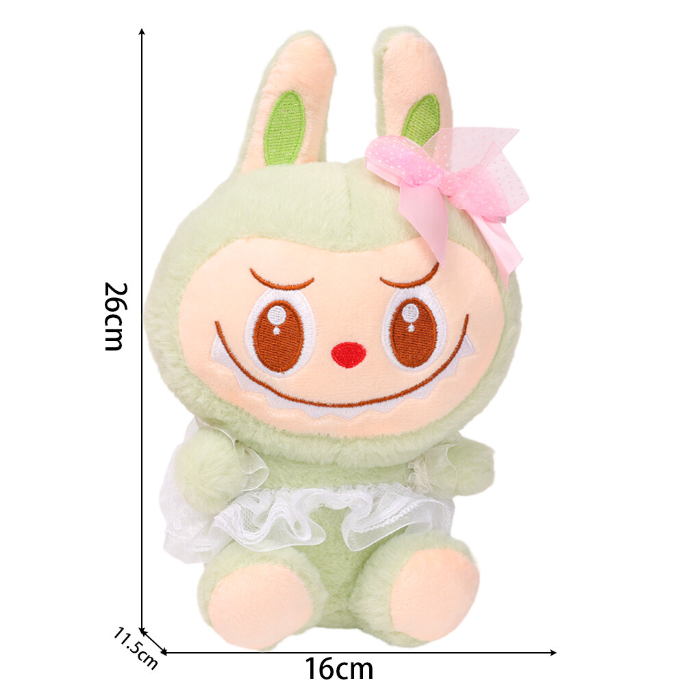 New Kawaii Labubu Plush Doll Ribbon Cartoon Soft Plush Plush Labubu ...