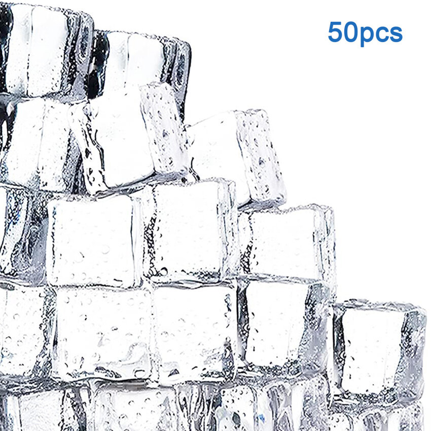 50 pieces of 20mm transparent fake ice cube acrylic decoration ice cube ...