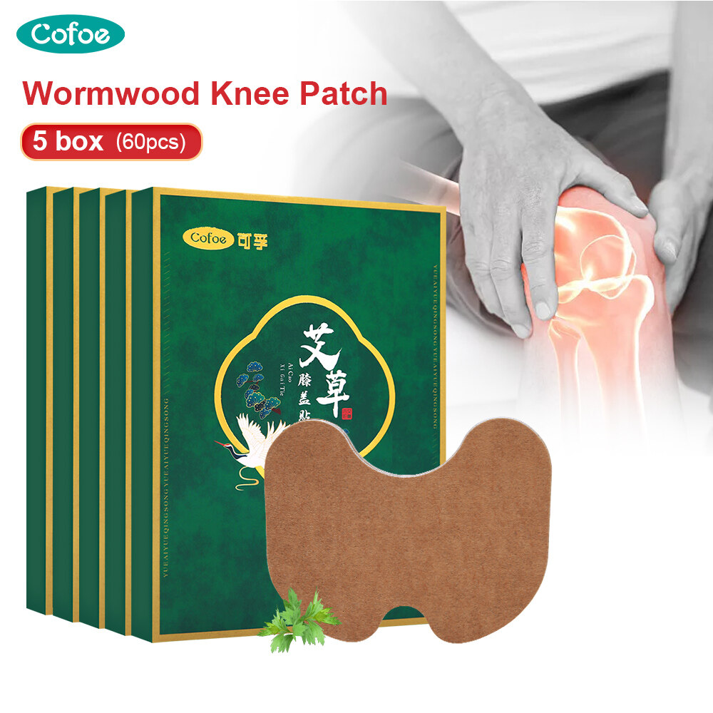 Cofoe 60pcs Wormwood Knee Stickers Self-heating Herbal Knee Leg Wrist ...