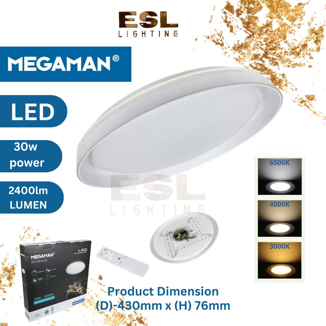 ESL LIGHTING MEGAMAN MXL1083 30W / 60W LED Smart Ceiling Light With ...