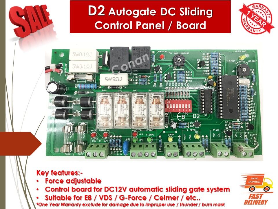 D2 Autogate Control Panel - For DC Sliding Gate Motor | Lazada