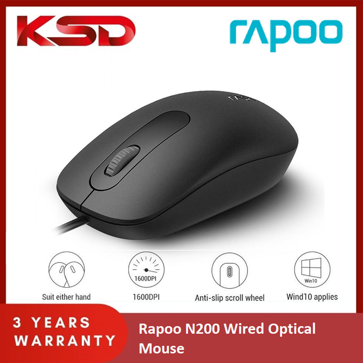 Rapoo N200 Wired /M10 Plus Wireless Optical Mouse Mouse | Lazada
