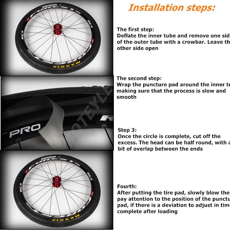 2Pcs Bicycle Tire Liner Bike Puncture Proof Belt Protection Pad Anti ...