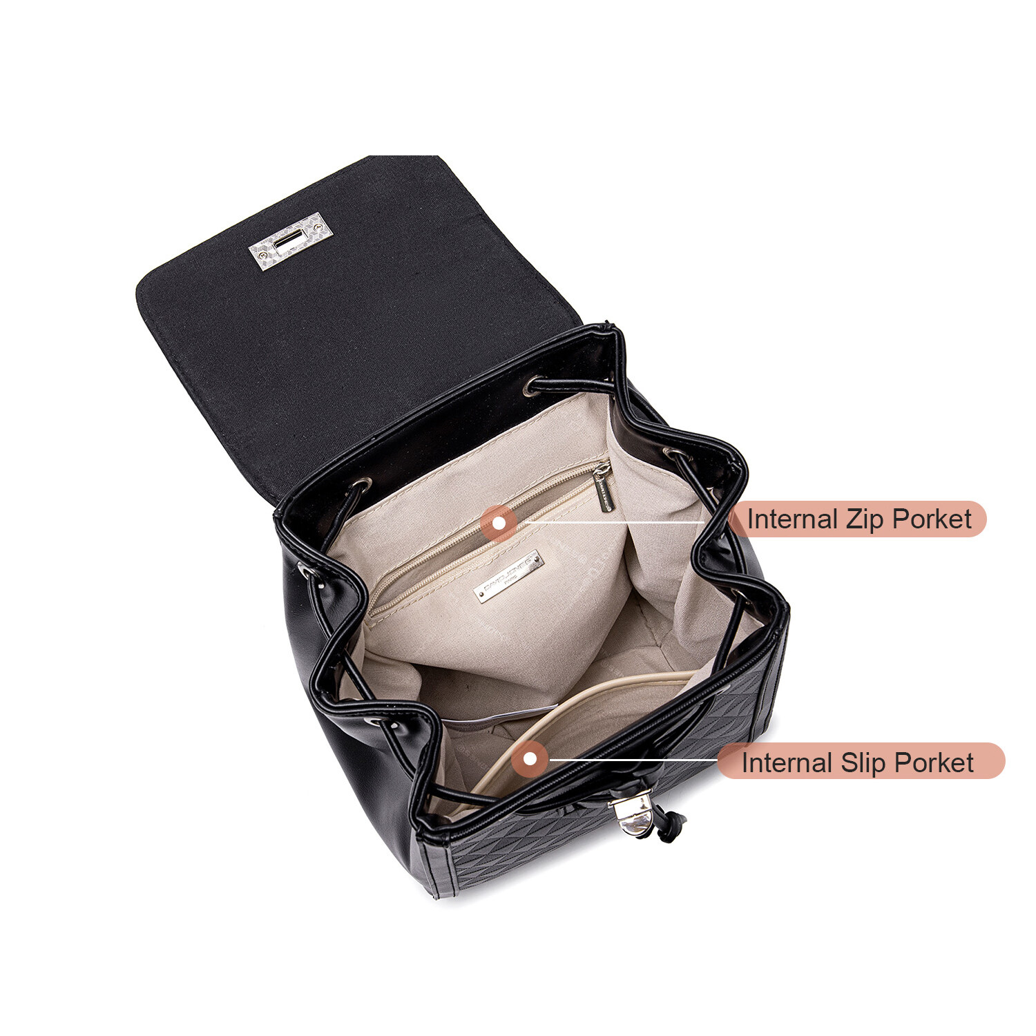 David Jones Paris Backpack For Women Pack Bag Back Pack Bag Small ...