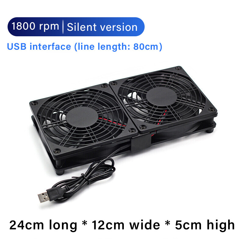 1800RPM USB Router Fan WiFi Router Wifi Modem Cooling Fan TV Box Router ...