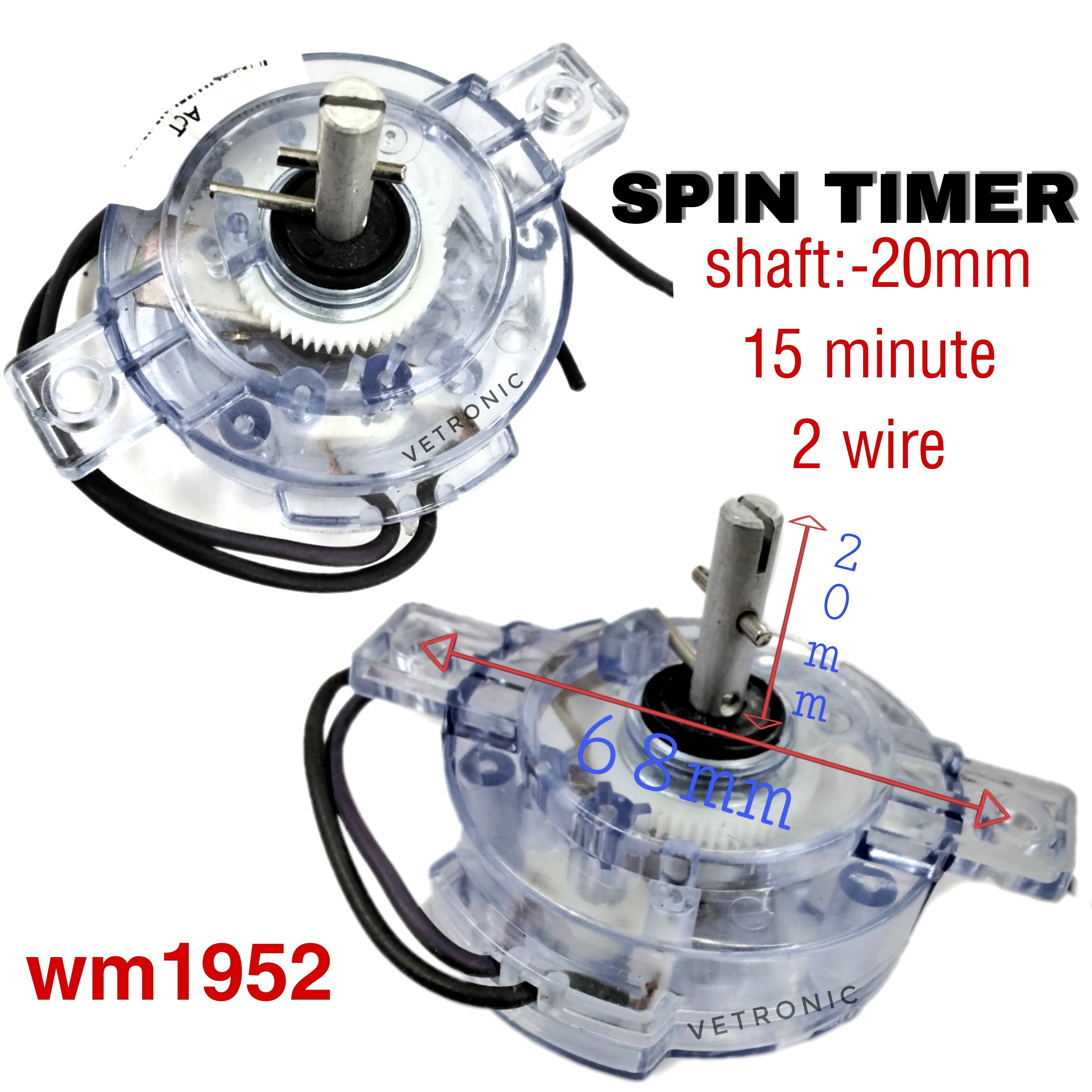 WASHING MACHINE SPIN TIMER 68 X 20MM | Lazada