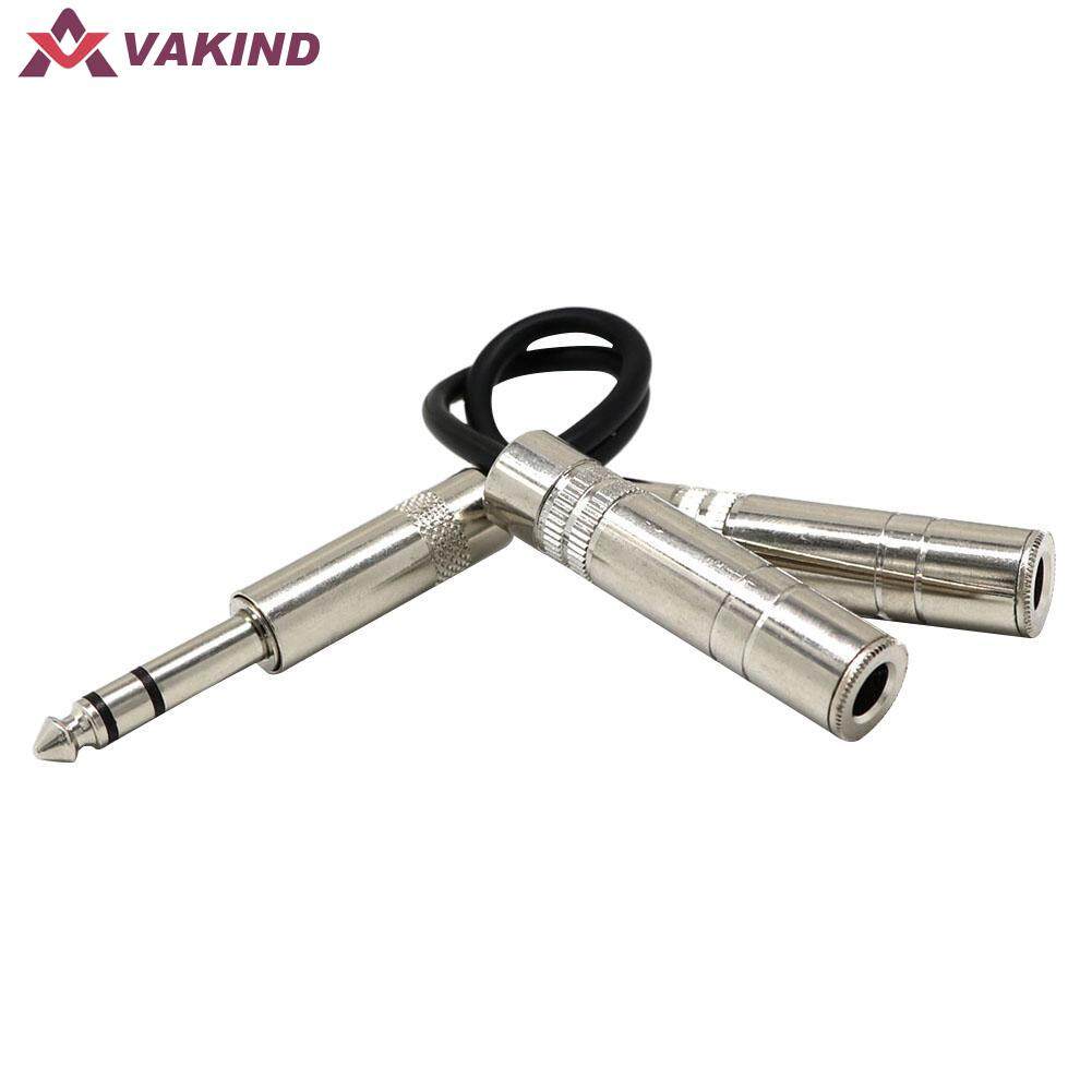6.35mm Male Jack Stereo Splitter Cable 2X 1/4 inch Female Plug Audio Y ...