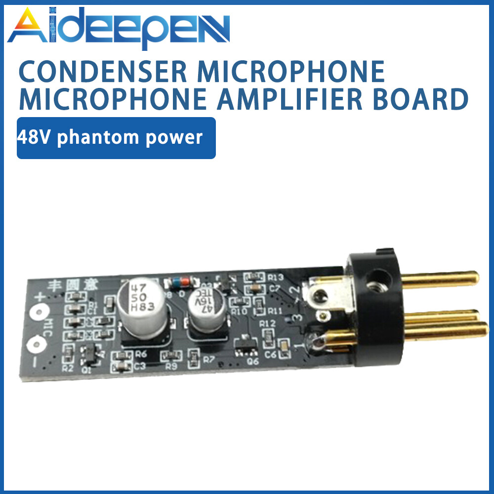 Aideepen 48V Phantom Power ไมโครโฟนอีเลคเตรท,บอร์ดแอมป์ไมโครโฟนโมดูล ...