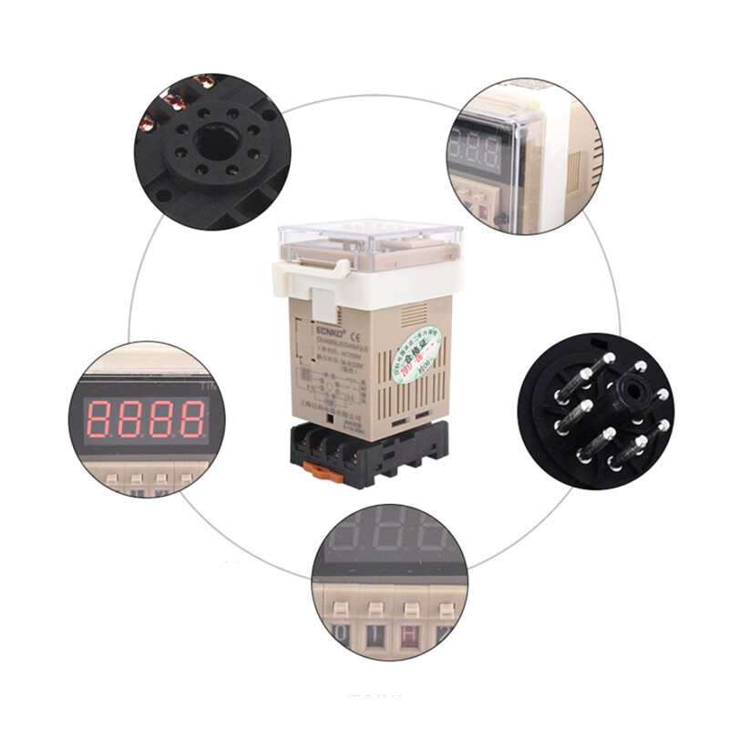 Ac/dc 12V-220V DH48S-S จอแสดงผลดิจิตอลแบบโปรแกรมได้ควบคุมวงจรรีเลย์ ...