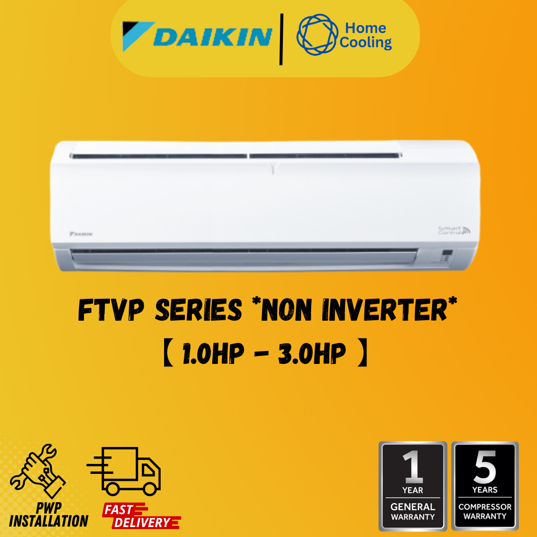 Daikin Non Inverter R32 Wall Aircond 1HP 1.5HP 2HP 2.5HP FTVP Series (Klang Valley) | Lazada