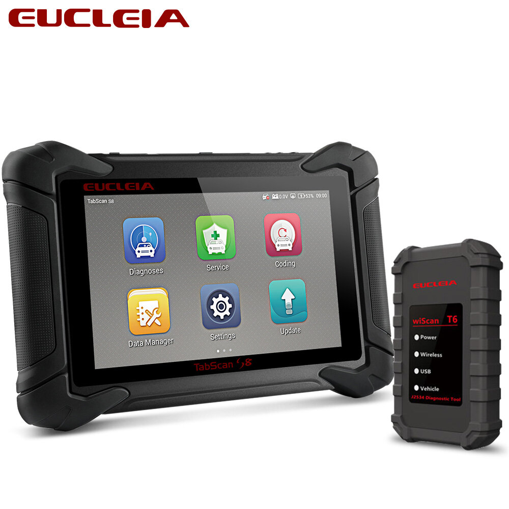EUCLEIA S8 OBD2เครื่องสแกนเนอร์ Professional Full ระบบสแกน Coding & การ ...