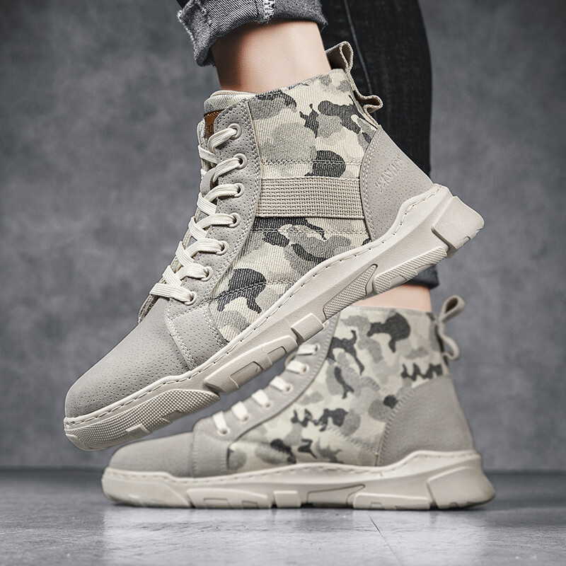 ยี่ห้อ Red Wing Kasut Kerja Lelaki สีดำแนวโน้ม Kasut Swat Vintage ผ้าใบ ...