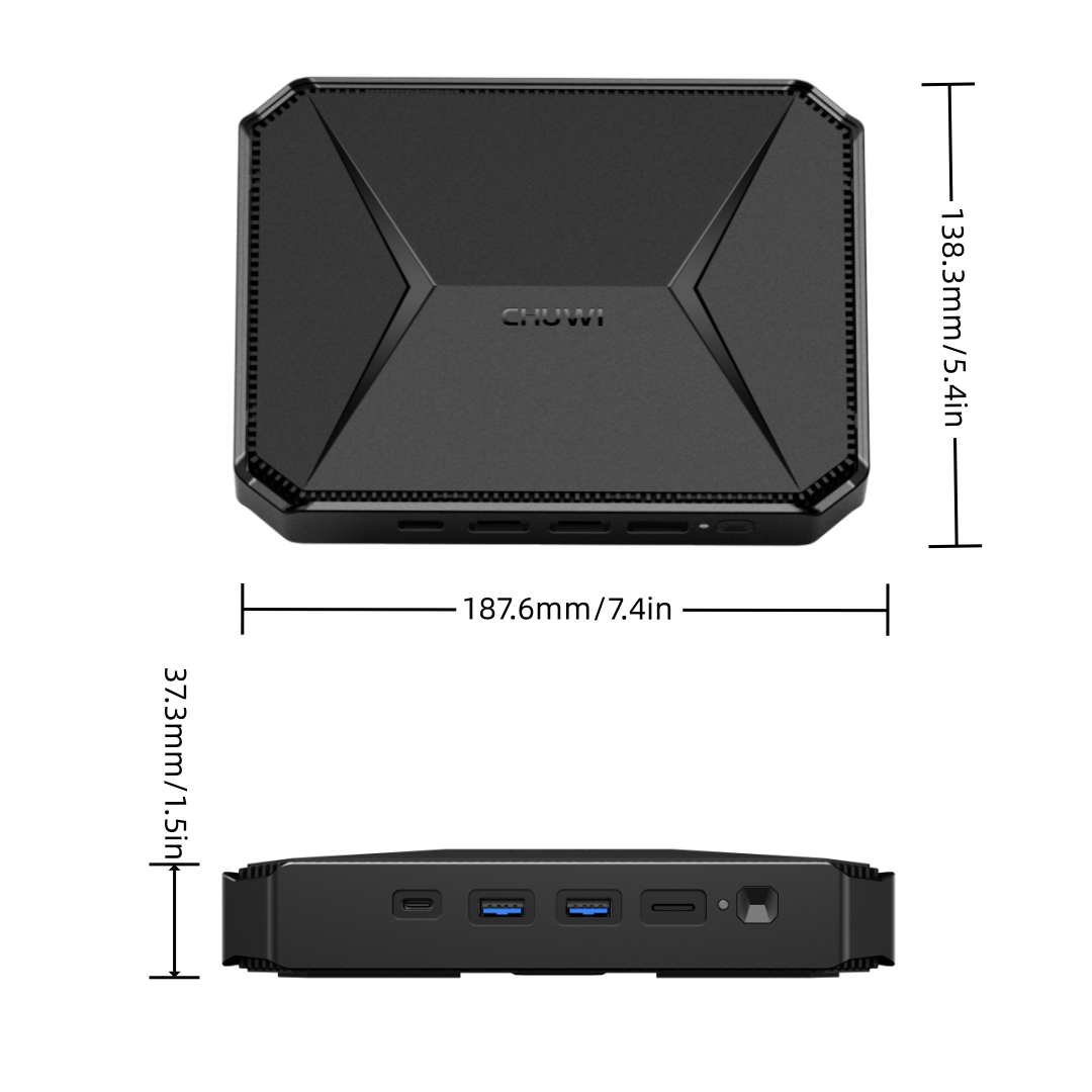 CHUWI Mini PC HeroBox, Intel N100Q uad Core Processor, 256GB SSD 8GB ...