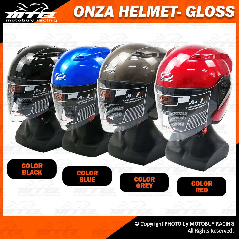 CLEAR STOCK! ONZA OPEN FACE HELMET | Lazada