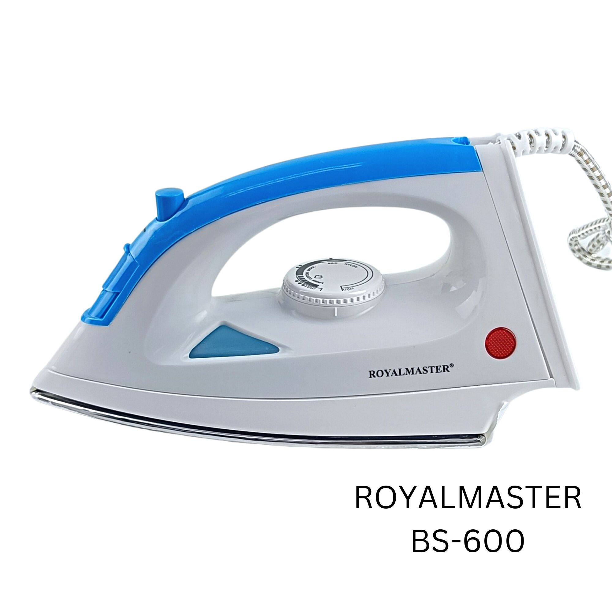 ROYALMASTER 1200W Travel Dry Iron Cloth Non Stick Teflon Coating ...