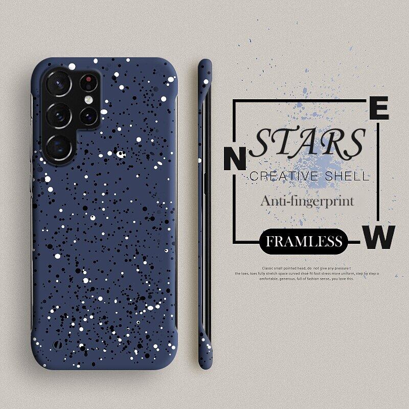 Ultra Thin Stars Glitter Frameless Phone Case For Samsung S23 Ultra S22 S21 S20 FE S10 Note20 ...