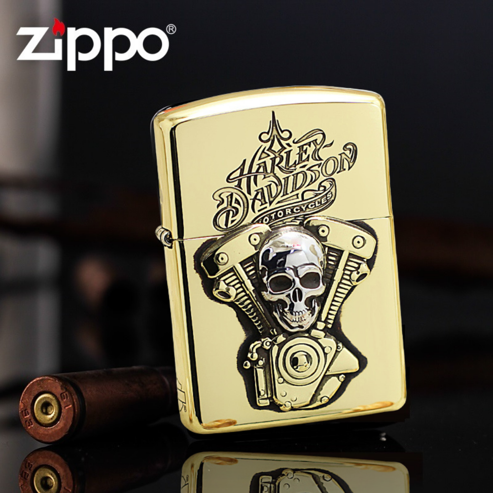 Harley Davidson Death 3D Engine Zippo Lighter - Free Zippo Flints | Lazada