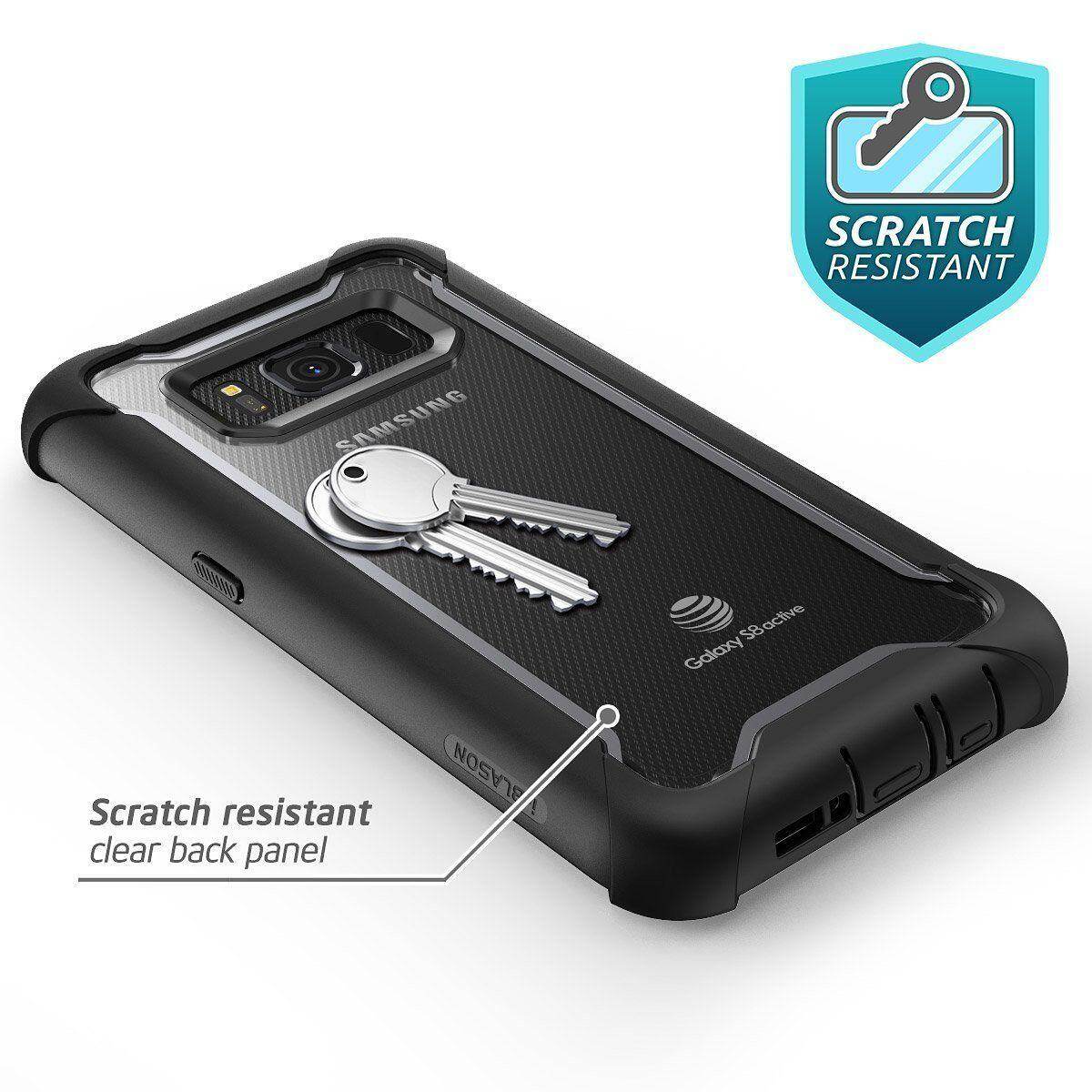 For Samsung Galaxy S8 Active case i-Blason Full-body Rugged Clear ...