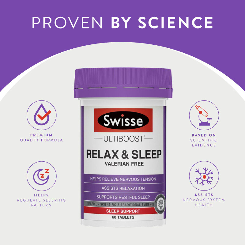Swisse Ultiboost Relax & Sleep 60 Tablets (EXP:03 2024) [Delivery Time ...
