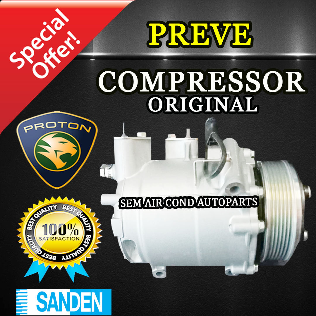 PROTON PREVE ORIGINAL SANDEN SD TRSE07 COMPRESSOR/ KOMPRESOR (CAR ...