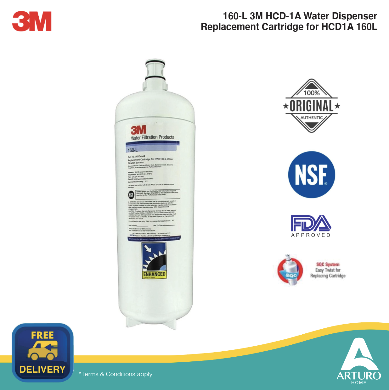 3M 160-L 3M HCD-1A Water Dispenser Replacement Cartridge for HCD1A 160-L | Lazada