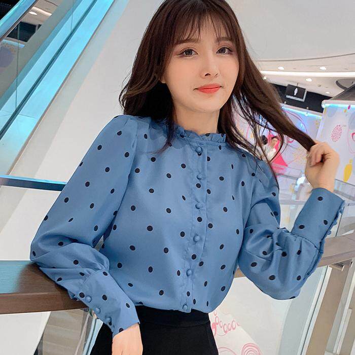 Moon Sunday 2021 Womens Polka Dot Long Sleeve Casual Fashion Summer