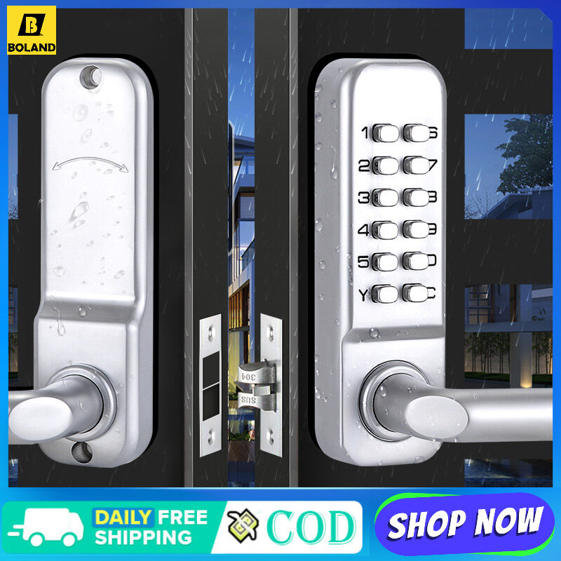 Boland Mechanical Door Lock Digital Code Lock Long Handle Keyless ...