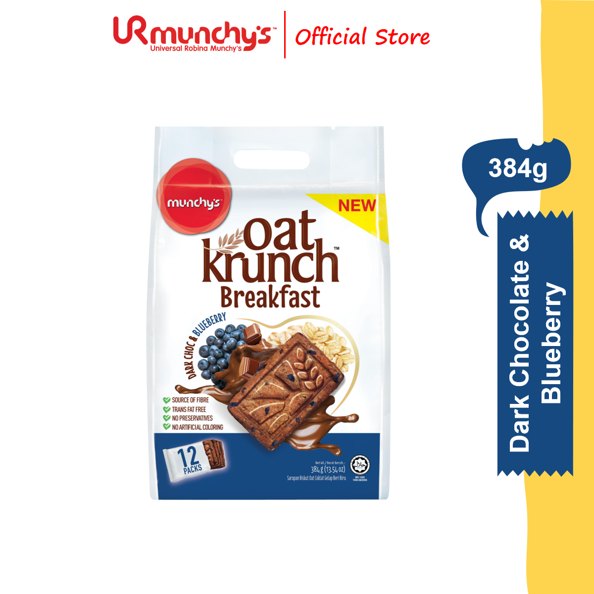 Munchy's Oat Krunch Breakfast Dark Chocolate With Blueberry Biscuit ...