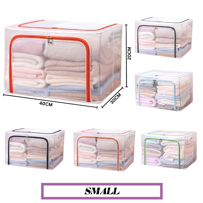 Waterproof Stackable Steel Frame Transparent Storage Box Foldable ...