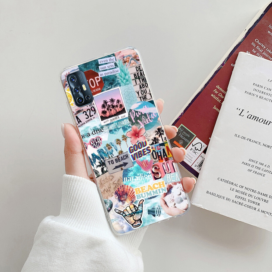 For Vivo V19 Neo Case Transparent Printed TPU Soft Back Protective ...