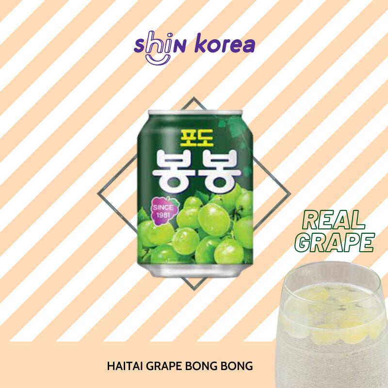 SHIN·KOREA Haitai Grape Bong Bong / Bon Bon Juice - Real Grape inside! | Lazada