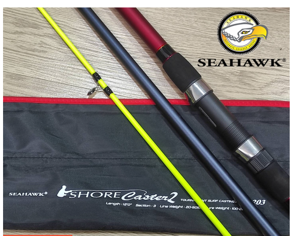 3 SECTION SEAHAWK SHORE CASTER 2 SURF SPINNING ROD SHORECASTER | Lazada