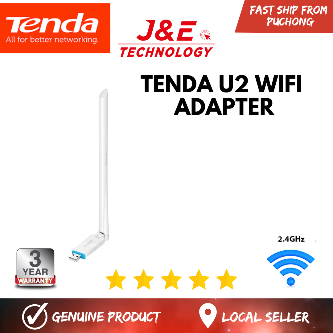 TENDA U2 6dBi High Power USB Wireless WiFi Adapter for Windows PC ...