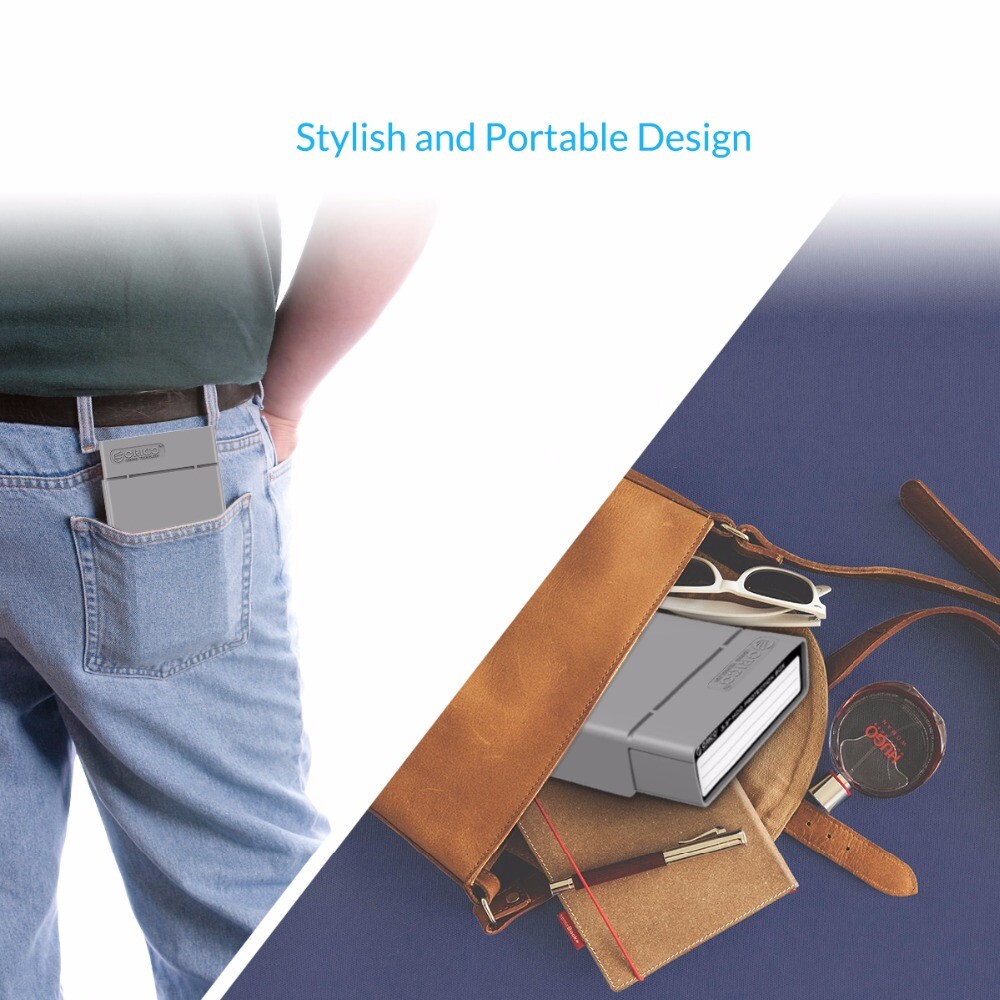 ORICO 5 Pcs แบบพกพา PP 3.5นิ้วฮาร์ดไดรฟ์กล่องนิรภัยกันน้ำเอ็กซ์เทอร์นัล ...