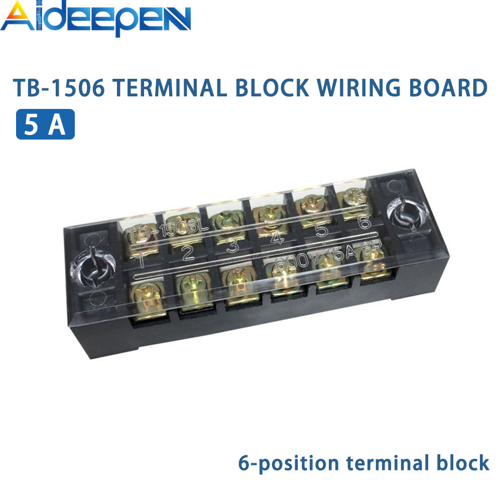 【Ready Stock】Original Aideepend TB-1506 Terminal Block Wire Connector 6 ...