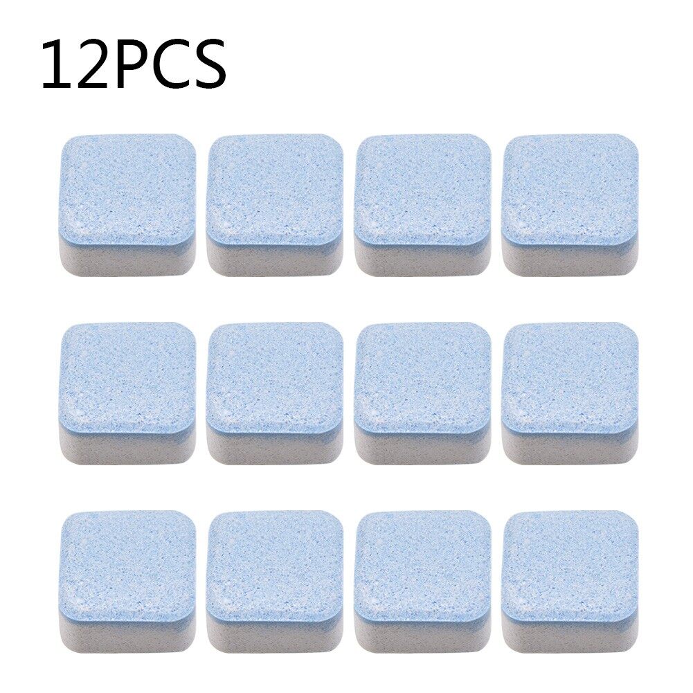 12pcs Effervescent Tablets Cleaning Deep Descale Detergent Solid Pipes ...
