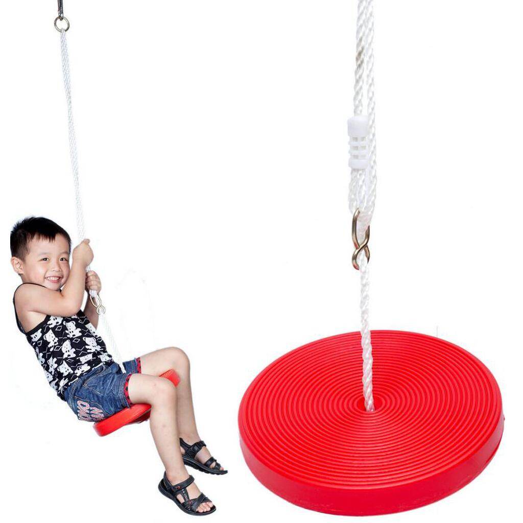 CCFine Rope Swing Disc Seat Climbing Rope with Platform, Swing Set ...
