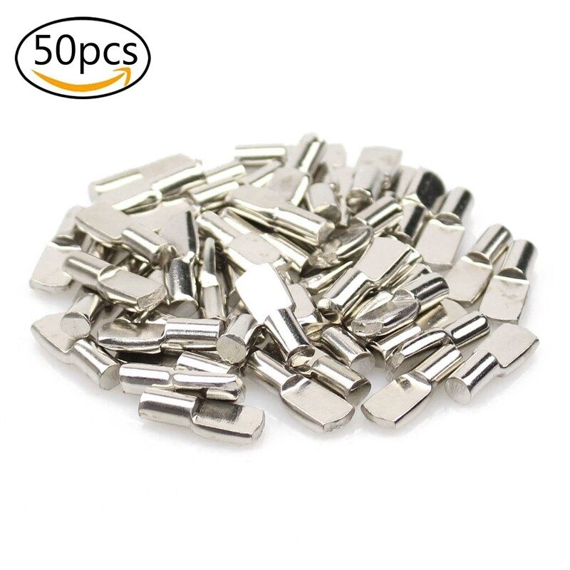 5mm Shelf Pins, Spoon Shape Cabinet Furniture Shelf Support Pegs Nickel Plated, 50 Pcs - HGA ...