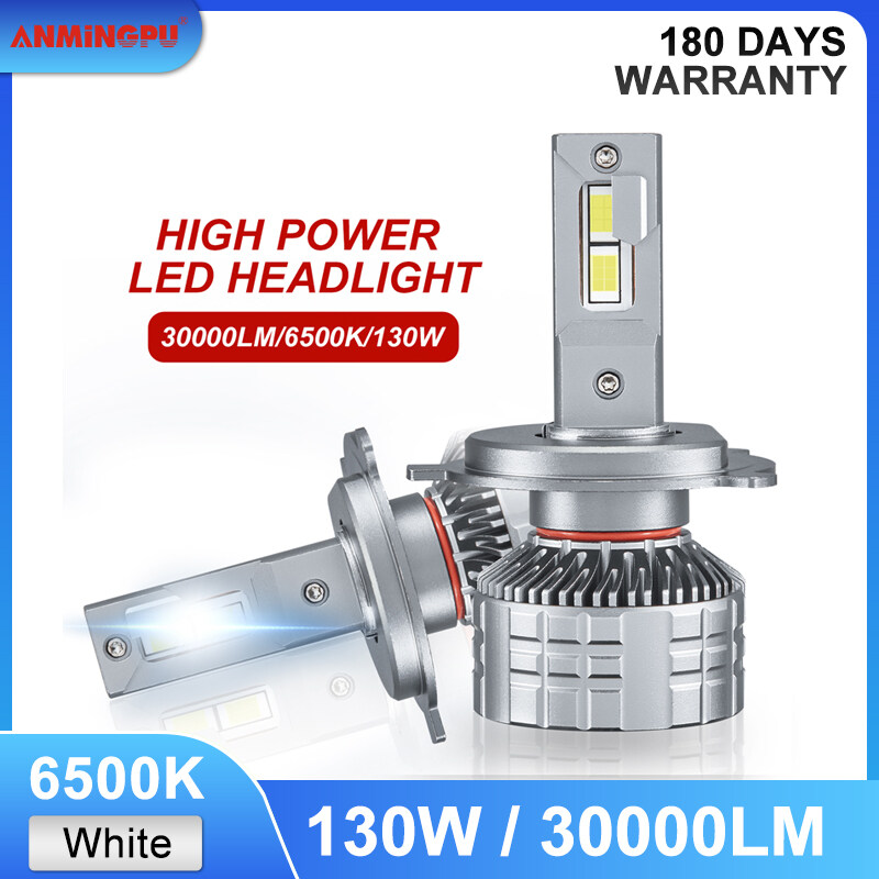ANMINGPU 2PCS 120W Super Bright H4 LED ไฟหน้า H7 LED Canbus หลอดไฟ9004 9005 9006 9007 9012 H1 ...