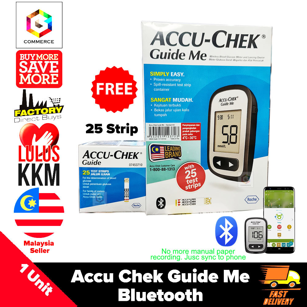 Accu Chek Guide Me Glucometer / Test Strip | Lazada