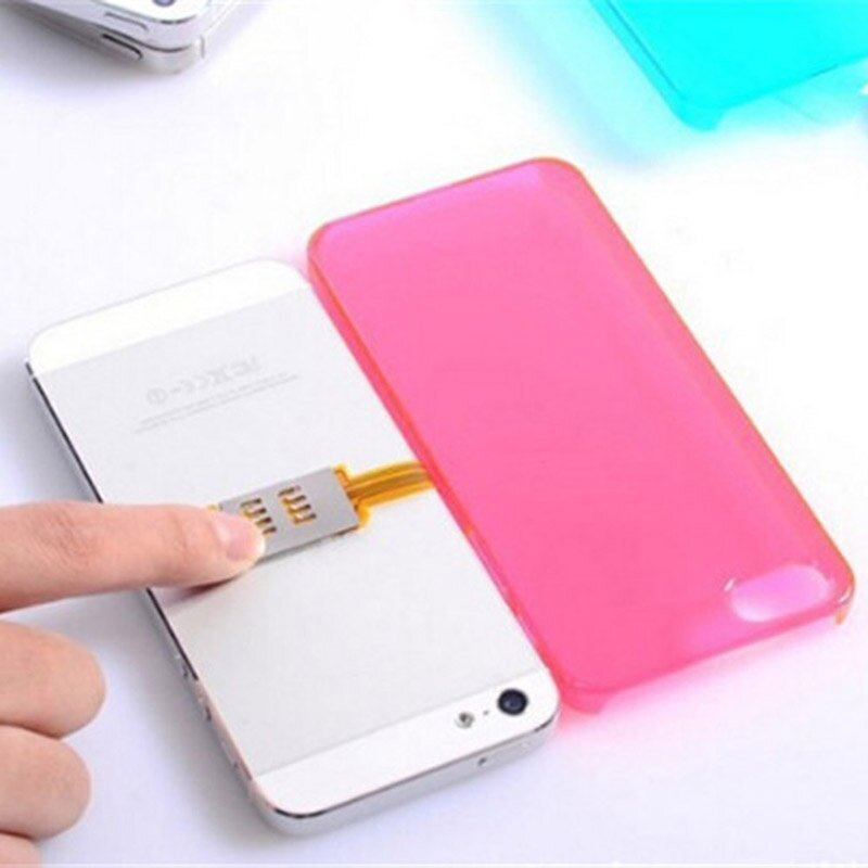 YOUCUN Dual Sim Card Double Adapter Convertor For iPhone 5 5S 5C 6 6 ...